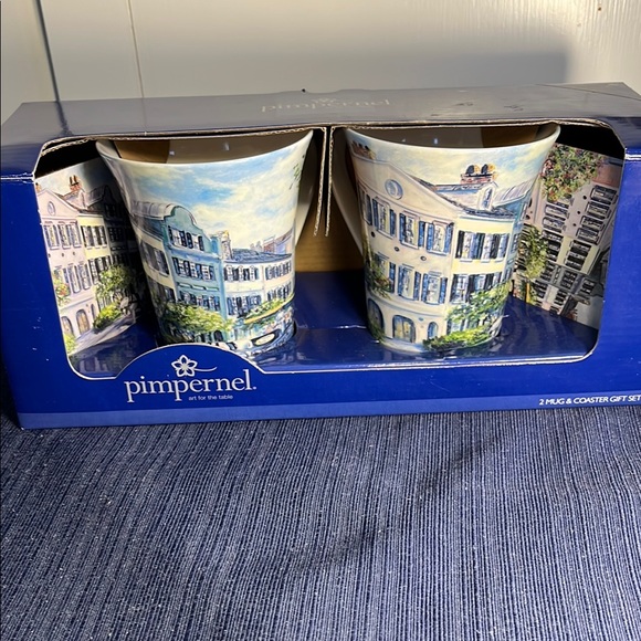 Pimpernel | Dining | Pimpernel Blue And White Ceramic Mugs Set | Poshmark